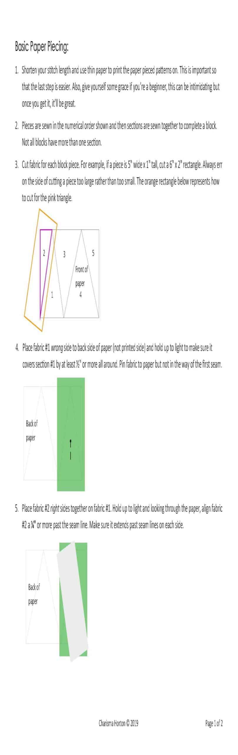 Paper Piecing Tutorial