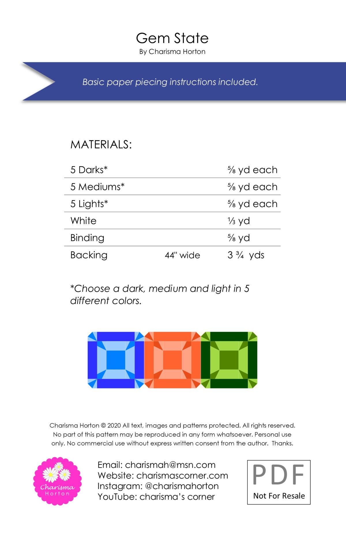 Digital Pattern – Gem State