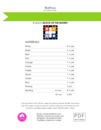 Quilt Pattern~ Illustrious