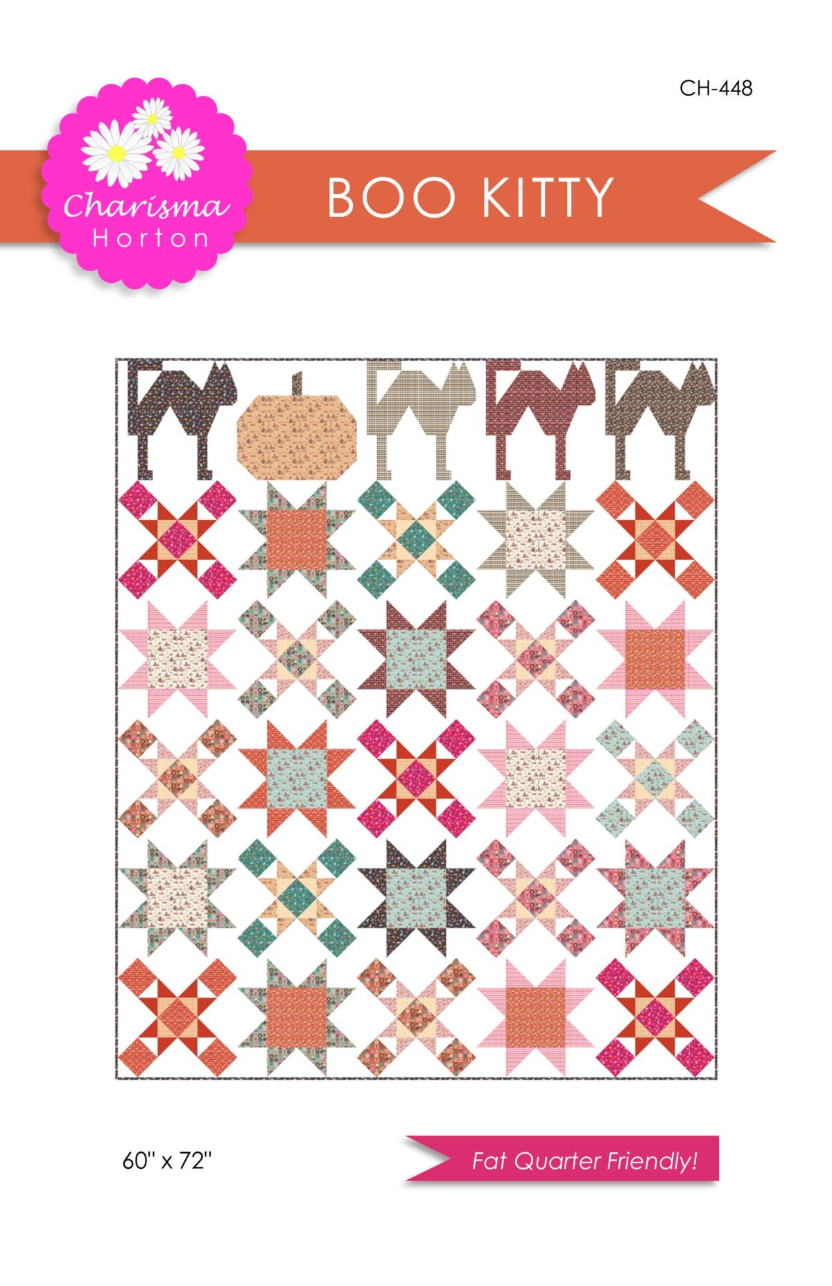 Digital Quilt Pattern ~ Boo Kitty!