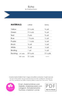 Digital Quilt Pattern~ Echo