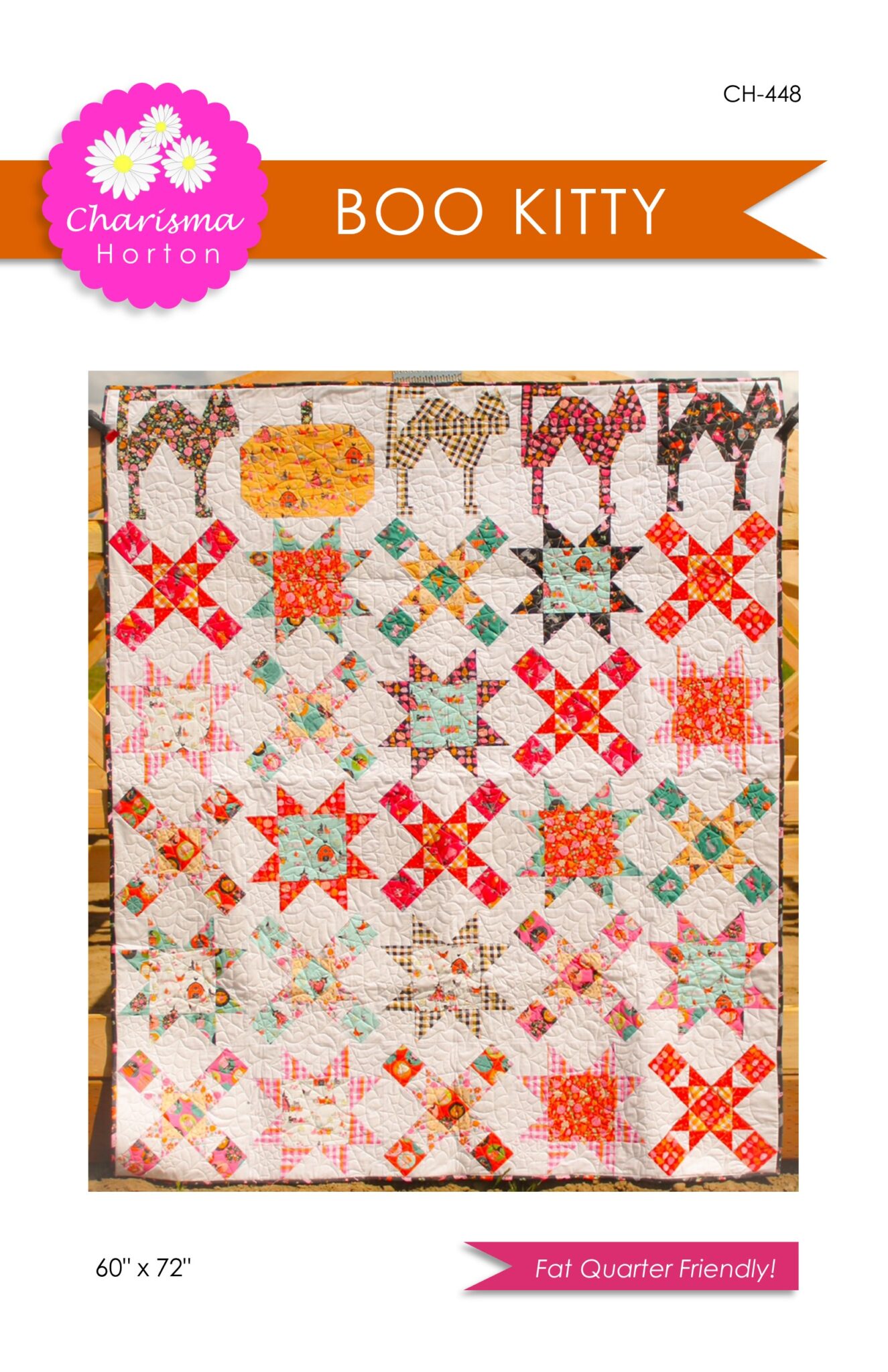 Digital Quilt Pattern ~ Boo Kitty!