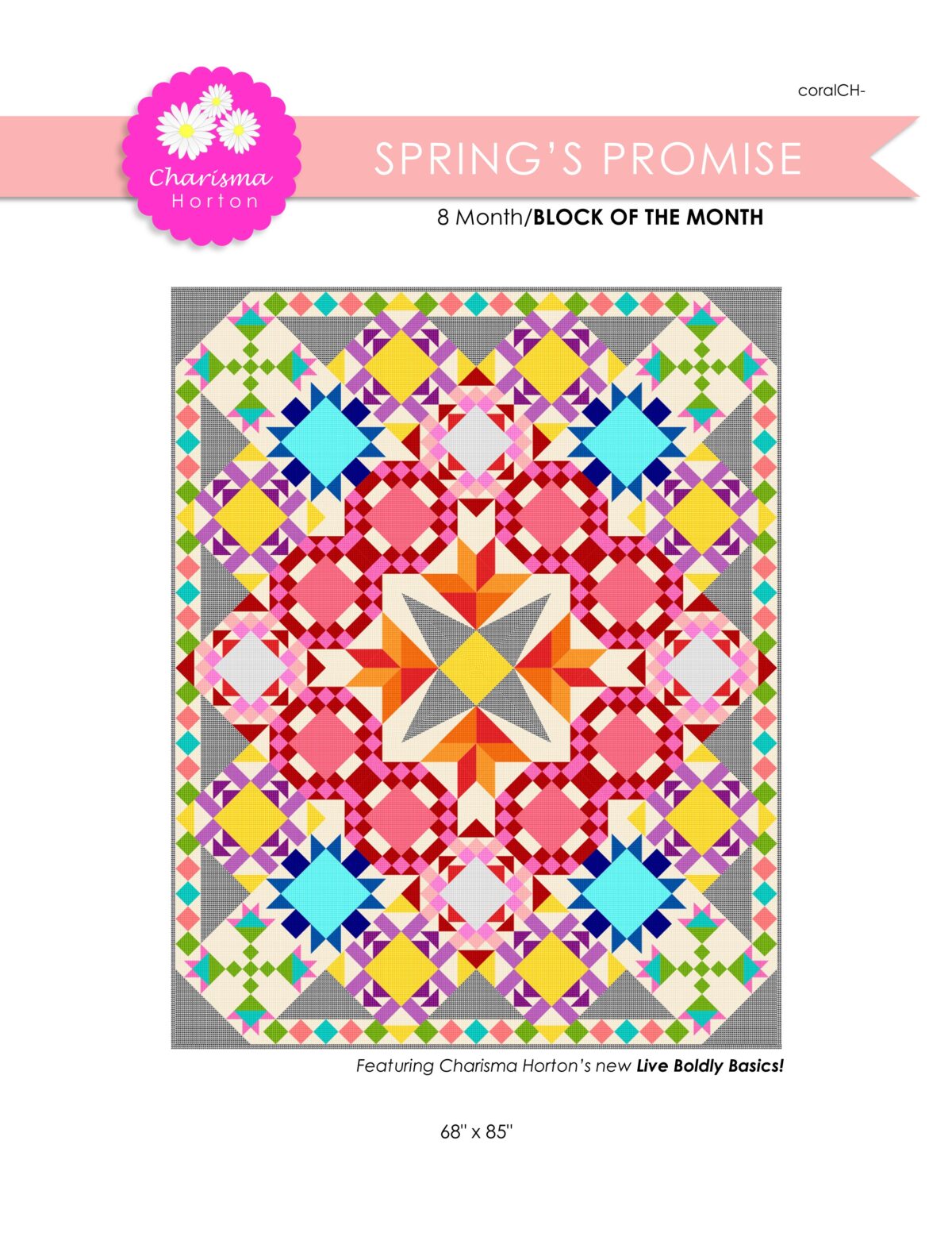 Digital Quilt Pattern ~ Spring’s Promise BOM quilt Pattern