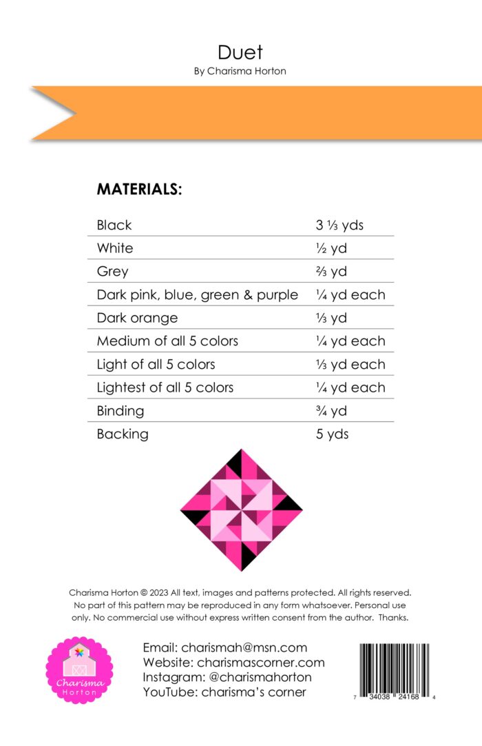 Digital Pattern ~ Duet Quilt