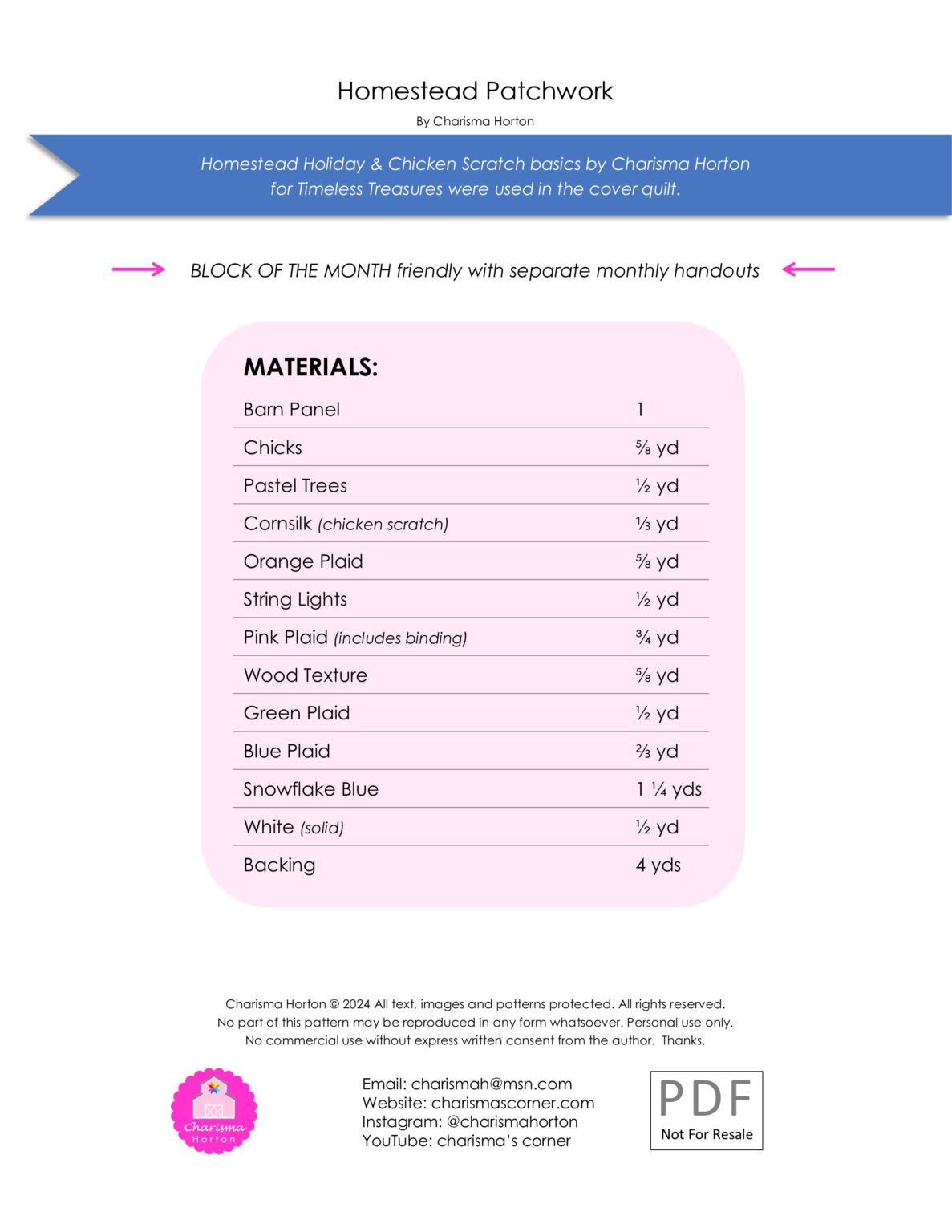 Quilt kit ~ Homestead Patchwork *Pre-order**