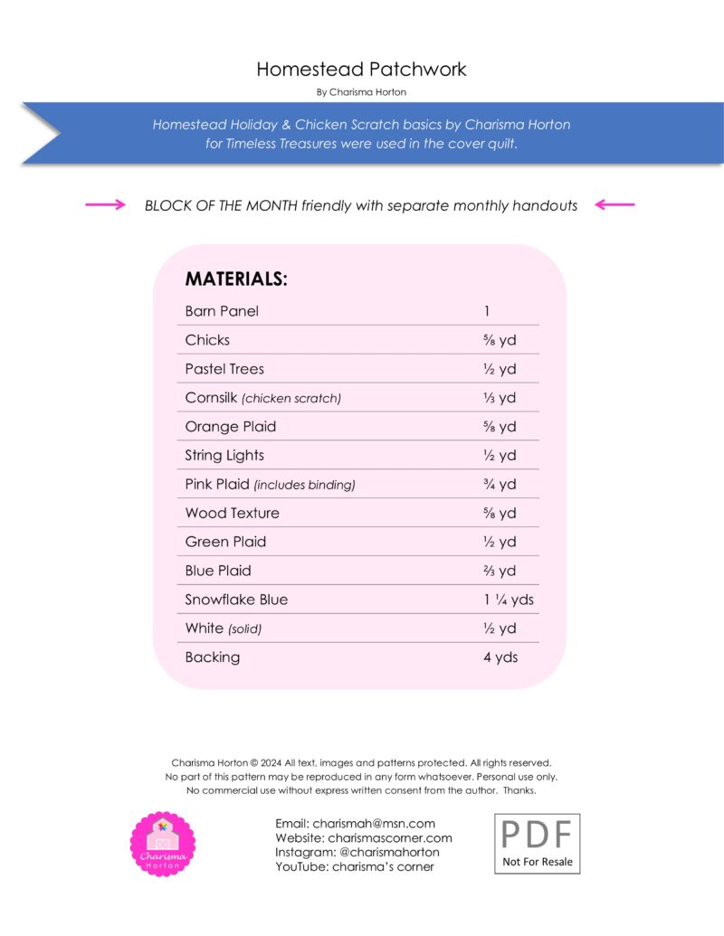 Quilt kit ~ Homestead Patchwork *Pre-order**