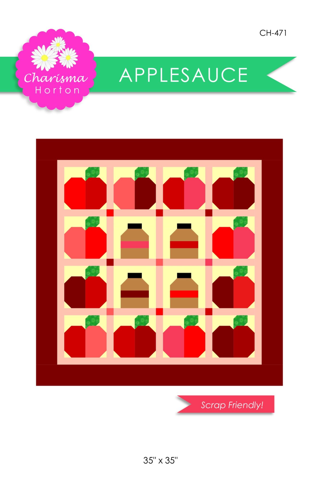 Digital Quilt Pattern ~ Applesauce